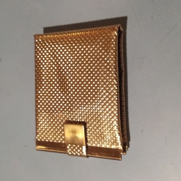 Bags | Vintage Gold Metal Bifold Mesh Like But Solid | Poshmark